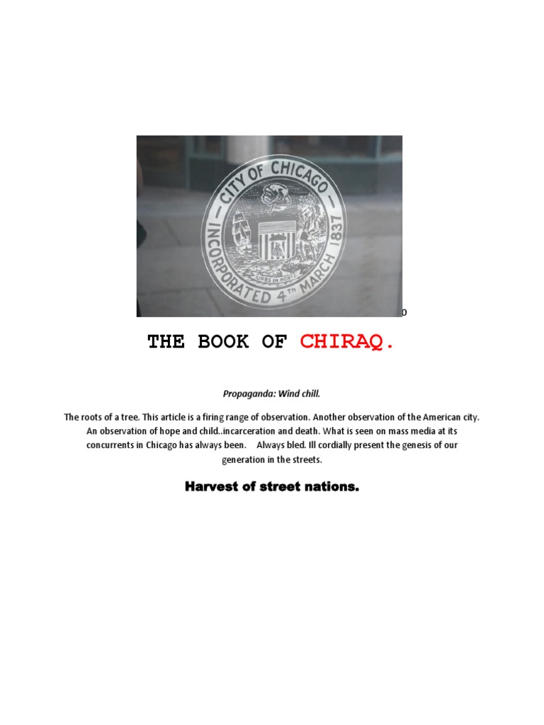 The Book of Chiraq | PDF | Gang Activity | Crime Thriller