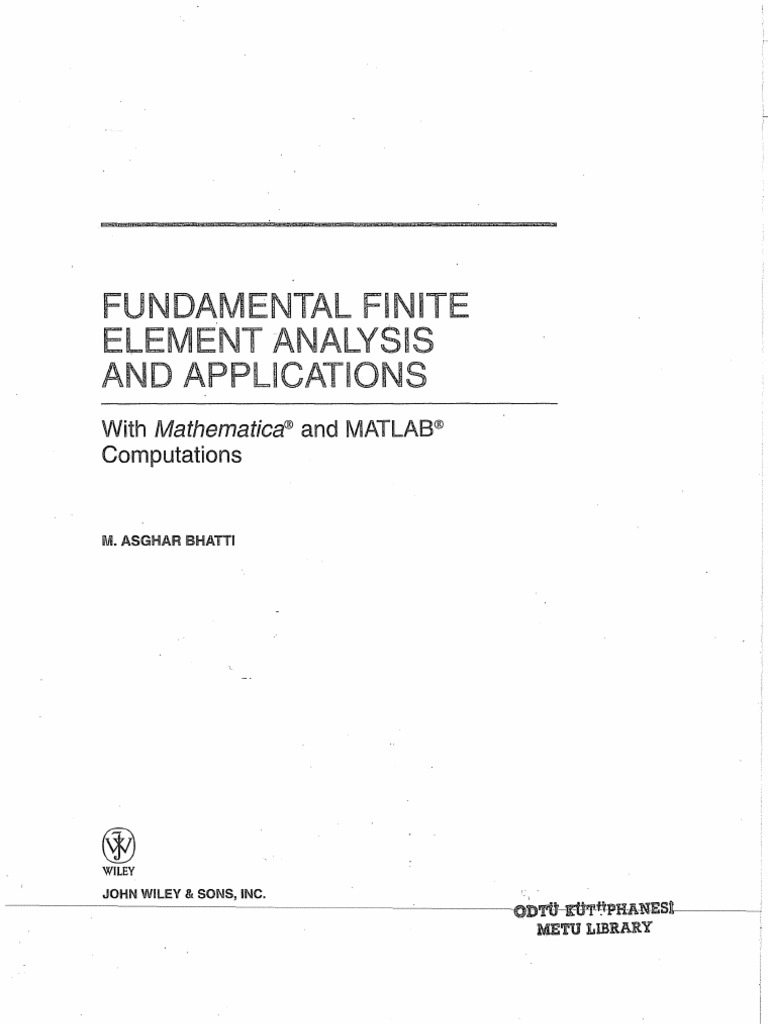 Fundamental Finite Element Analysis and Applications | PDF | Finite Element Method ...