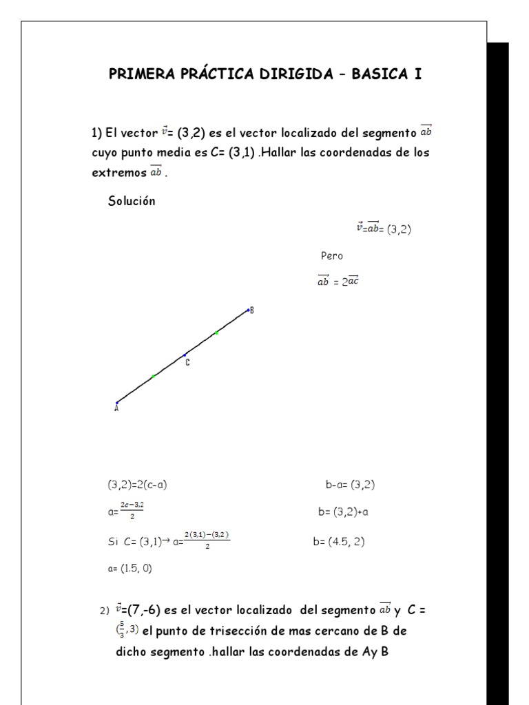 Practica de Matematica Basica | PDF | Vector Euclidiano | Álgebra lineal