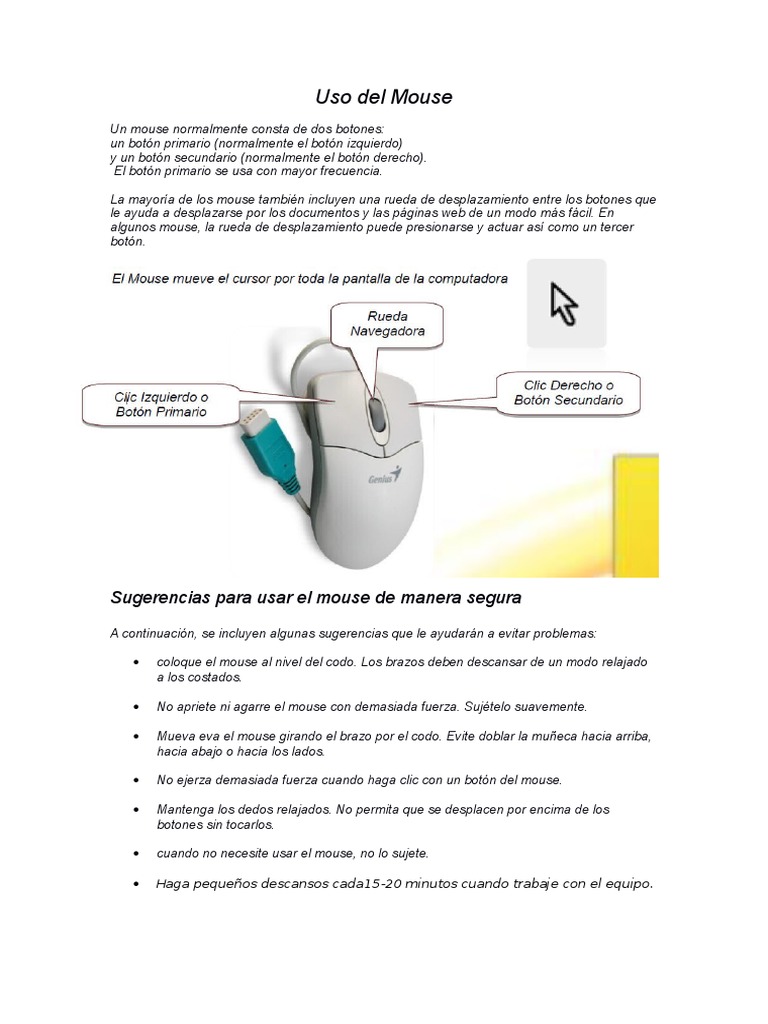 1 Primaria Uso Del Mouse | PDF