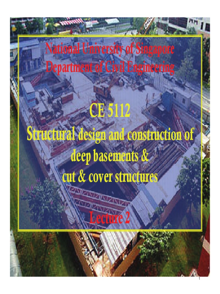 Deep Basements & Retaining Structures Guide | PDF | Deep Foundation ...