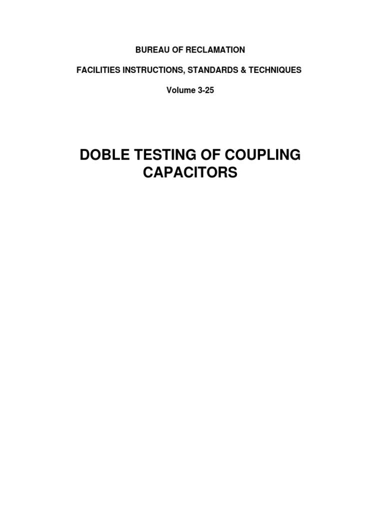 Doble Testing of Coupling Capacitor | PDF | Capacitor | Switch