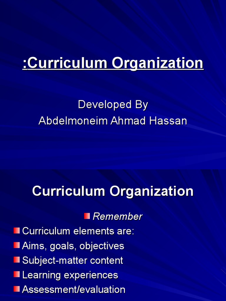 Curri Org | PDF | Expert | Curriculum