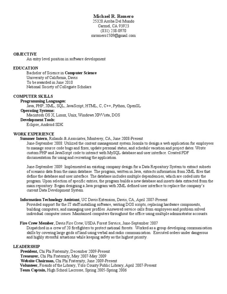 Resume Current | PDF | Php | Databases