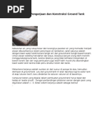 Perencanaan dan Konstruksi Ground Tank | PDF
