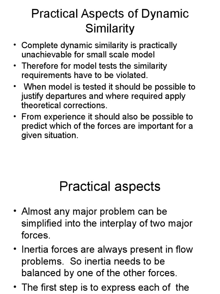 Practical Aspects of Dynamic Similarity | PDF | Reynolds Number | Fluid Dynamics