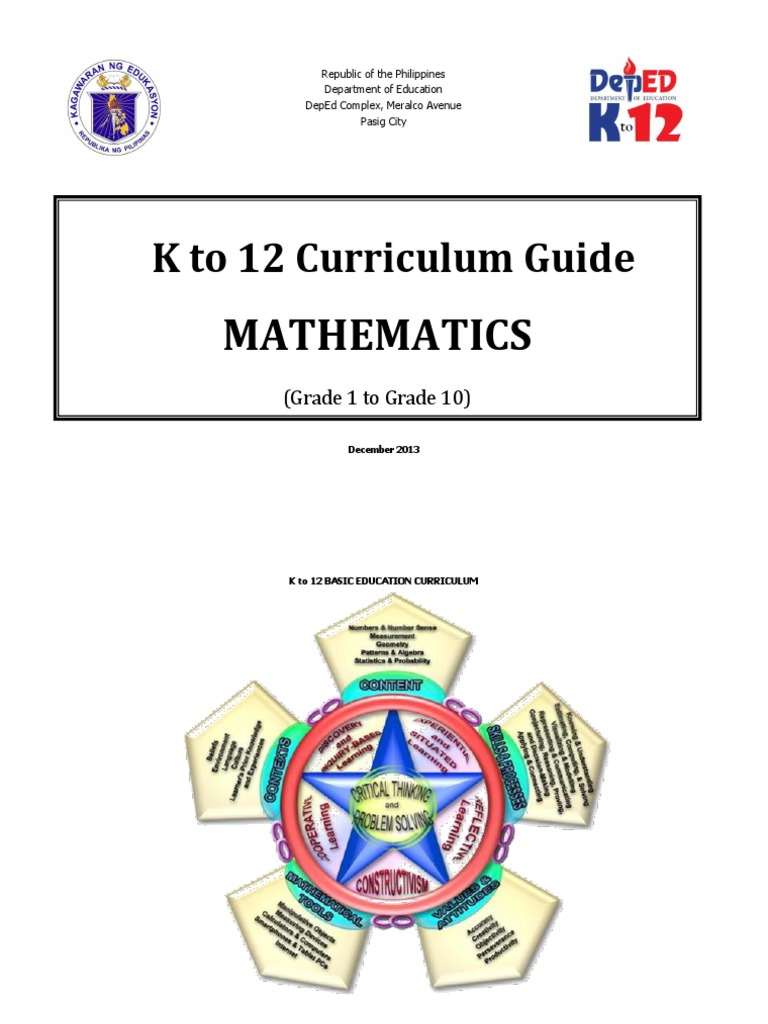 K to 12 Mathematics Curriculum Guide | PDF | Equations | Real Number