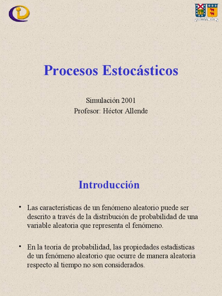 Proceso Estocastico | Estocástico | Variable aleatoria