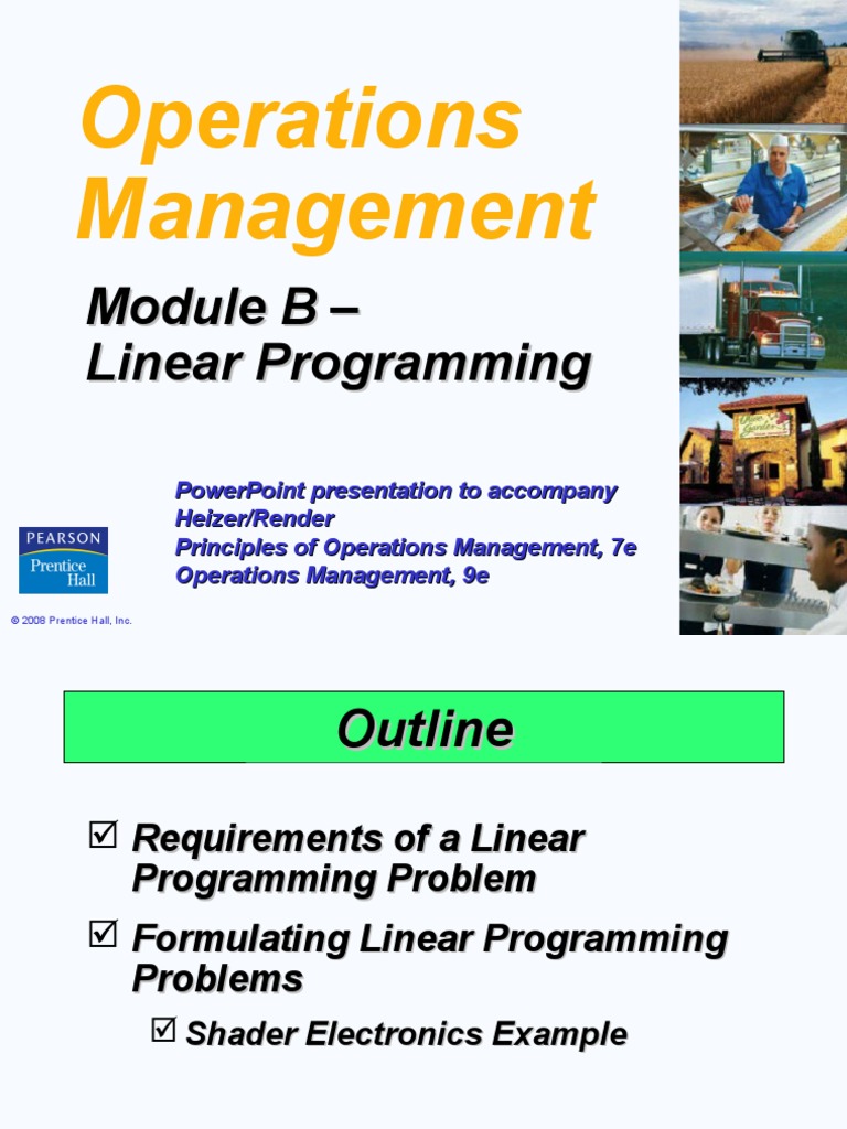 Operations Management Module B | Download Free PDF | Linear Programming | Scheduling (Production ...