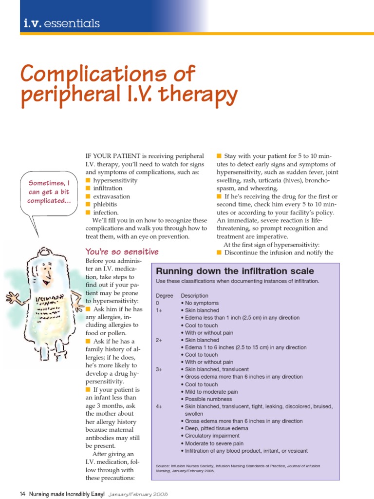 Complications of Peripheral IV Therapy | PDF