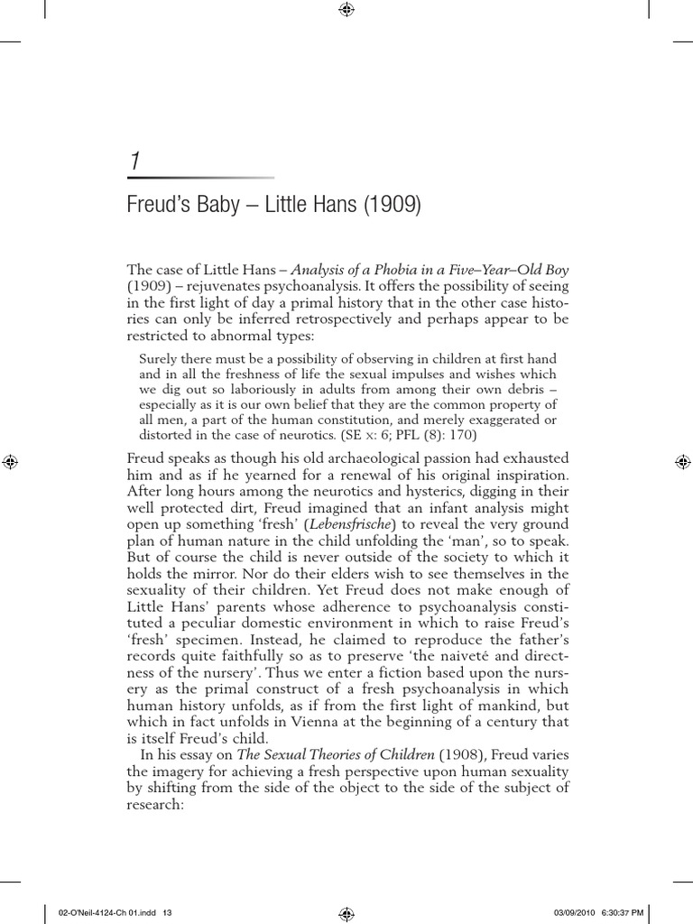 Freud - Little Hans | Sigmund Freud | Oedipus Complex