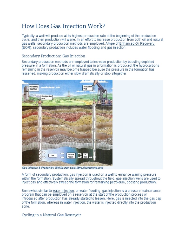 How Does Gas Injection Work | PDF | Enhanced Oil Recovery | Petroleum ...