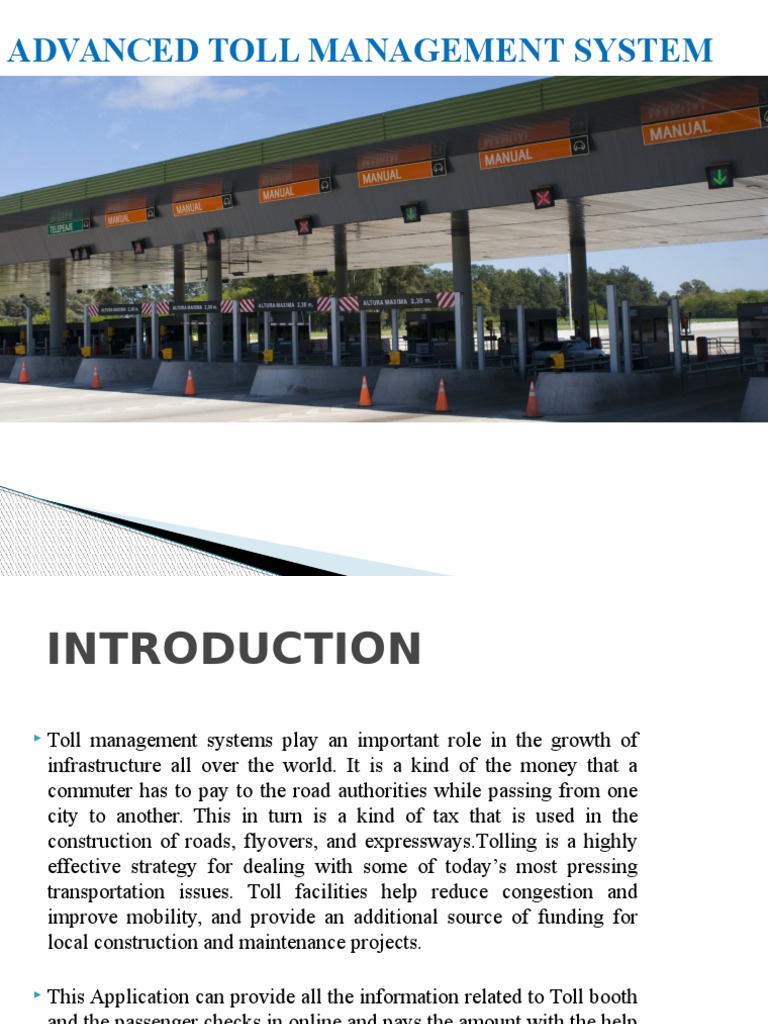 Toll Management System Design Presentation | Toll Road | Highway