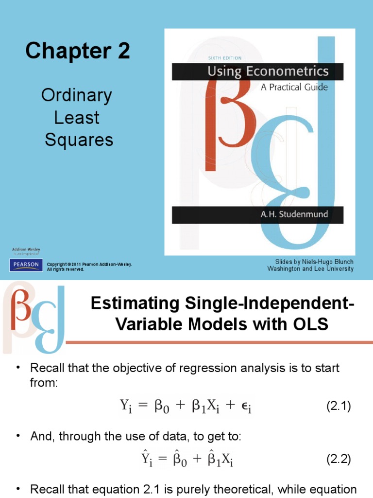 Studenmund Ch02 v2 | PDF | Ordinary Least Squares | Coefficient Of ...