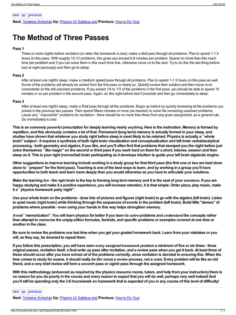 The Method of Three Passes | PDF | Educational Psychology | Teaching