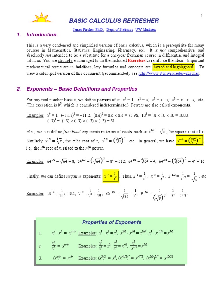 Calculus Basic | PDF