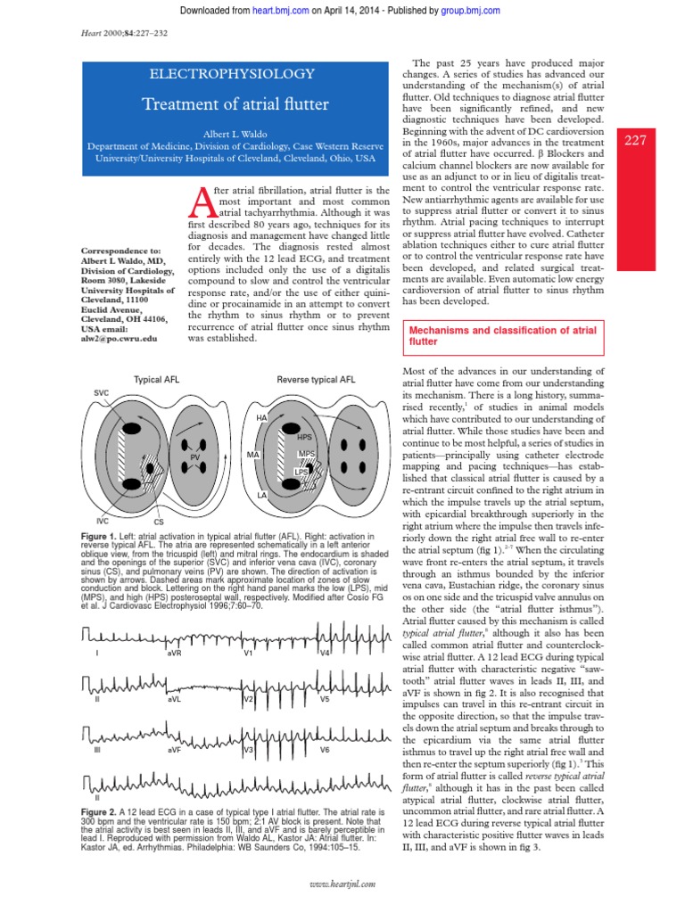 Treatment of Atrial Flutter | Artificial Cardiac Pacemaker | Atrium (Heart)