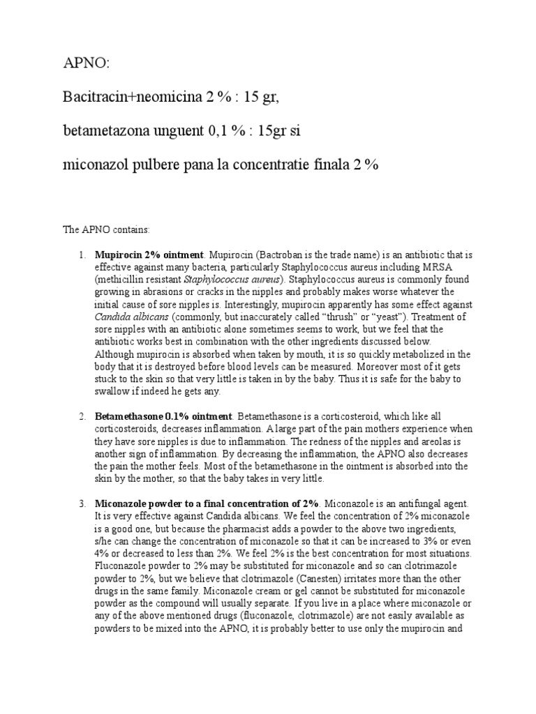 Crema Apno | PDF | Candidiasis | Topical Medication