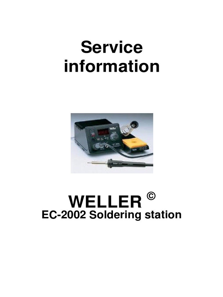 Service Manual Weller Soldering Station EC2002 | PDF | Technology ...