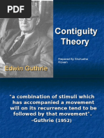 Guthrie's Contiguity Theory Explained | PDF | Classical Conditioning ...