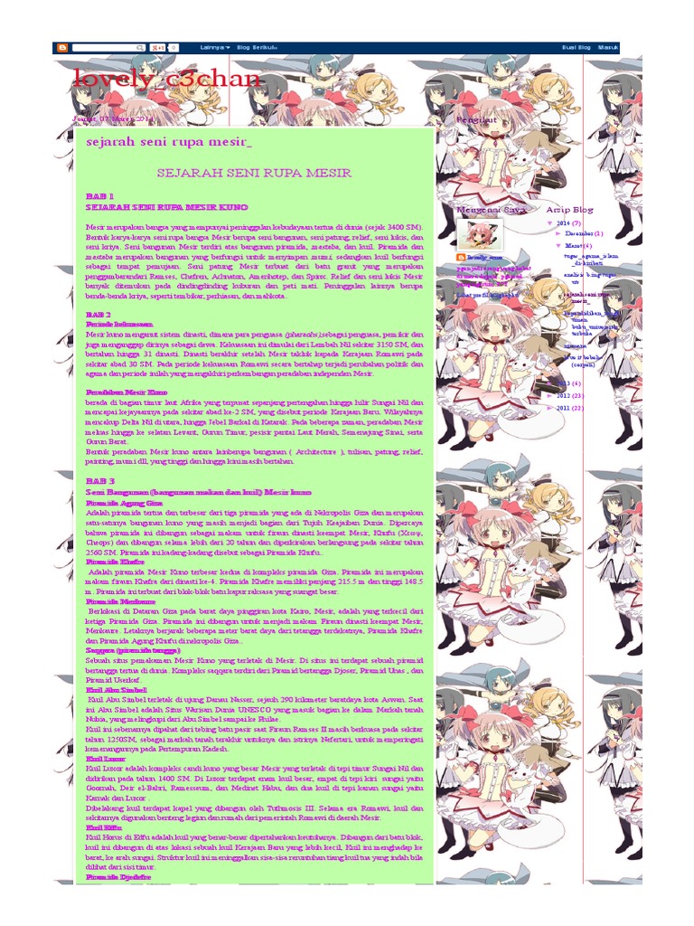 Sejarah Seni Rupa Mesir Kuno | PDF | Sejarah