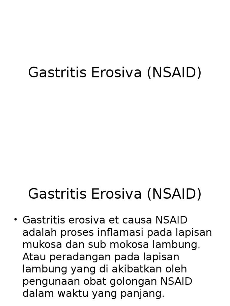 Gastritis Erosiva (NSAID) | PDF | Kesehatan Holistik | Sains & Matematika
