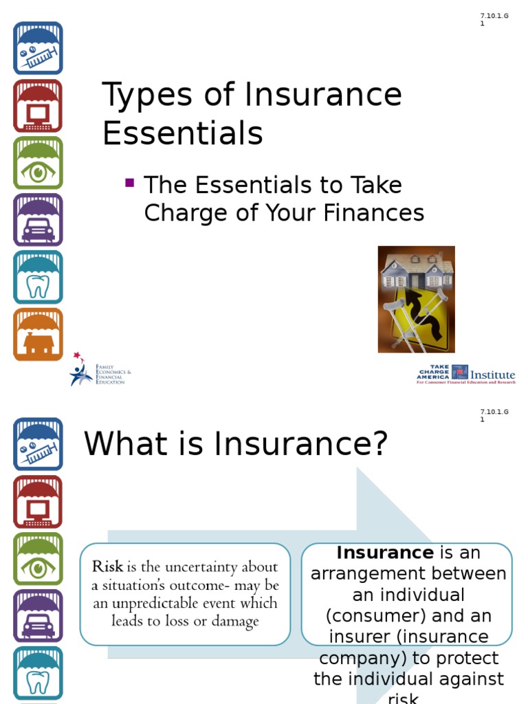 Types of Insurance Essentials PowerPoint | PDF | Deductible | Insurance