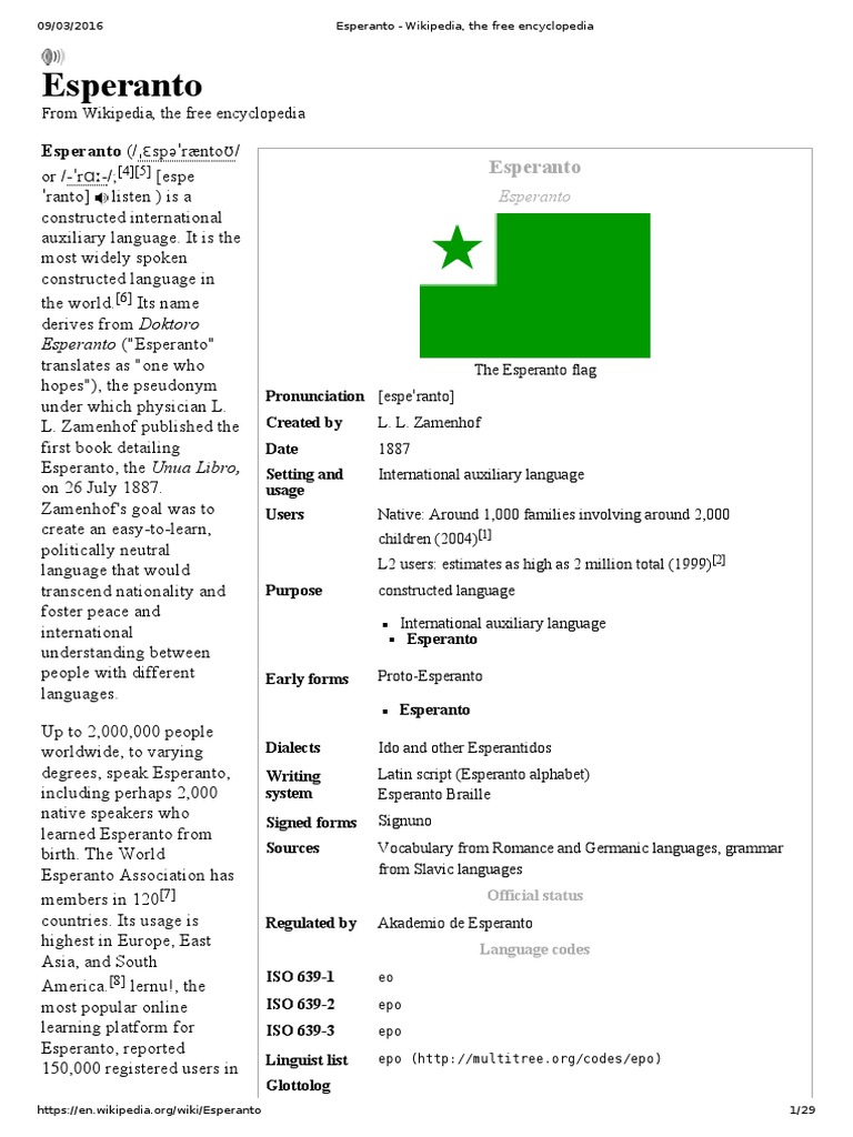Esperanto | PDF | Verb | Noun