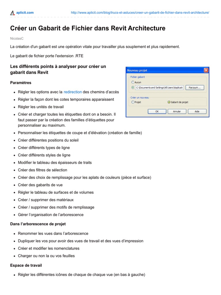 Gabarit Revit Pdf _ Télécharger Gabarit Revit – DGDE