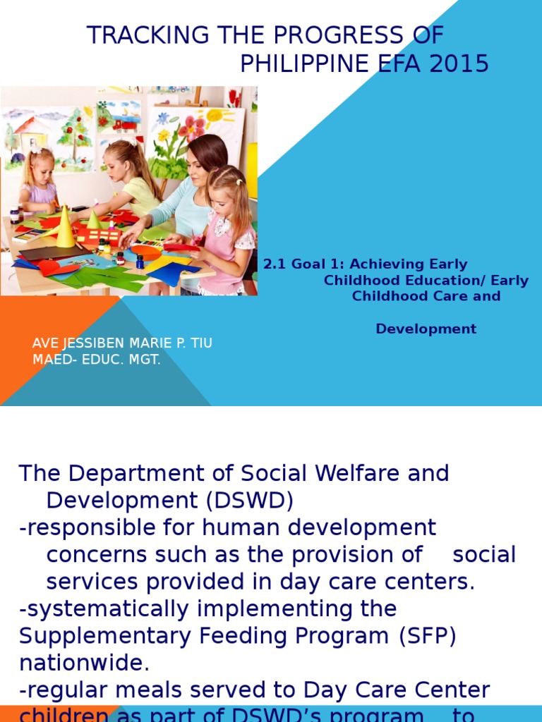 Tracking The Progress of EFA Philippines - Goal 1 ECE - ECCD | PDF ...