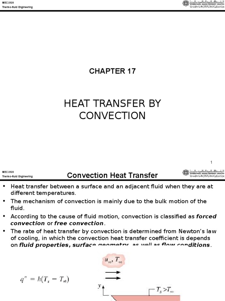 Ch17 - Heat Transfer by Convection | PDF | Boundary Layer | Fluid Dynamics