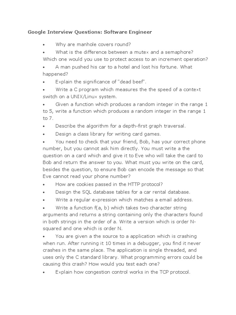 Google Interview Questions | PDF | Array Data Structure | String (Computer Science)