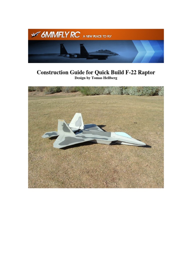 Construction Guide For Quick Build F-22 Raptor: Design by Tomas ...