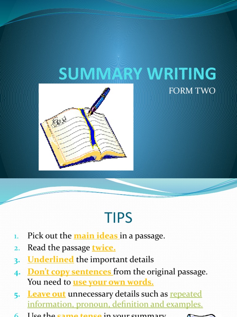 Summary Writing Tips for Students | PDF | Word | Coconut