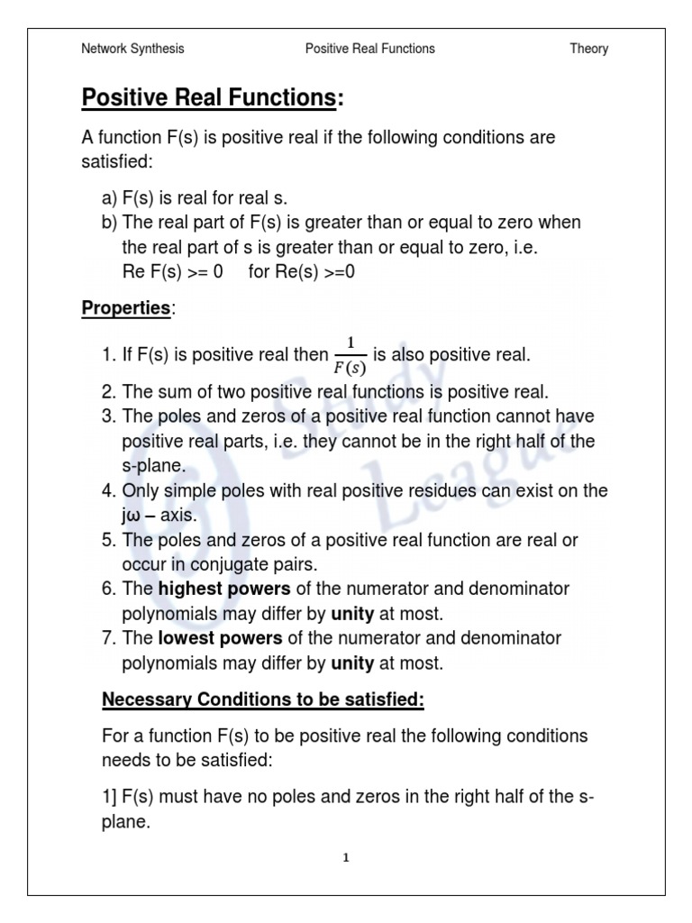 Theory | PDF | Complex Number | Zero Of A Function