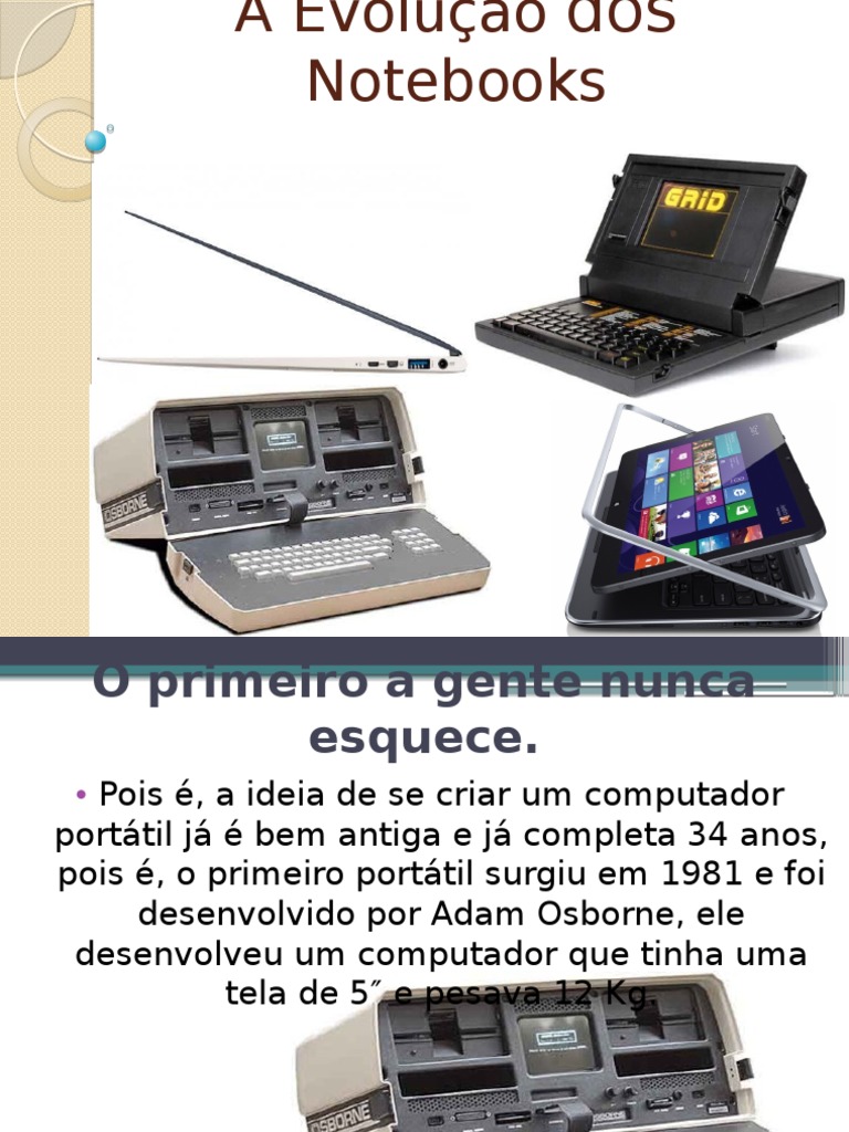A Evolução Dos Notebooks | PDF | PCs (computadores) | Notebook