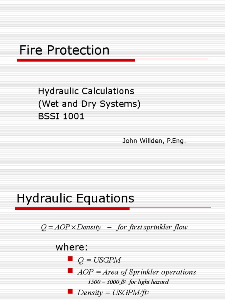 Fire Protection Hydraulic Calculation | PDF | Fire Sprinkler System | Valve
