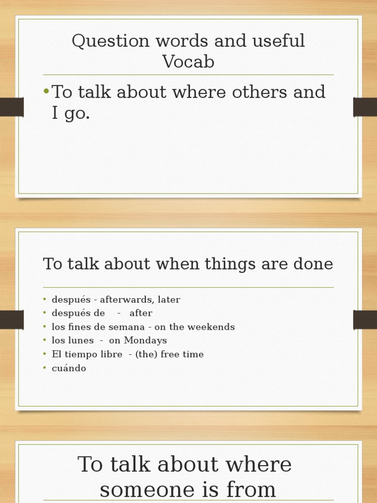 Vocab Question Words | PDF | Language Arts & Discipline