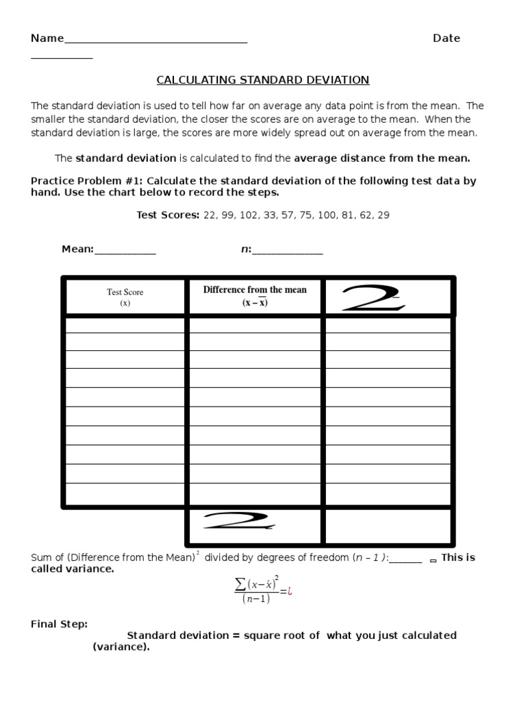 Standard Deviation | PDF | Teaching Methods & Materials