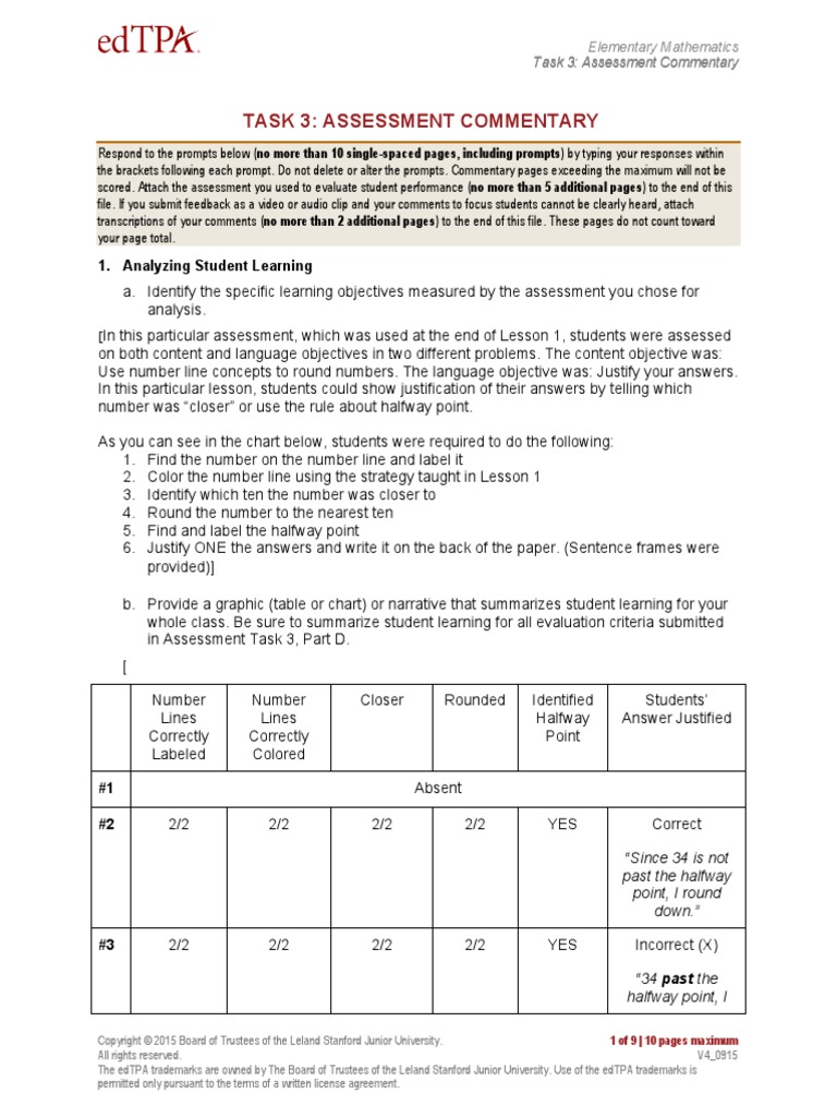 Edtpa Task3assessmentcommentary | PDF | Constructivism (Philosophy Of ...