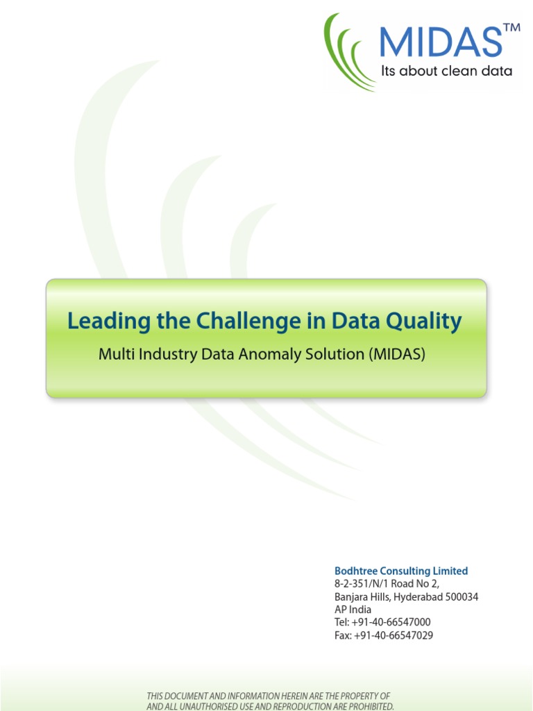 MIDAS Whitepaper | PDF | Business Intelligence | Data Quality