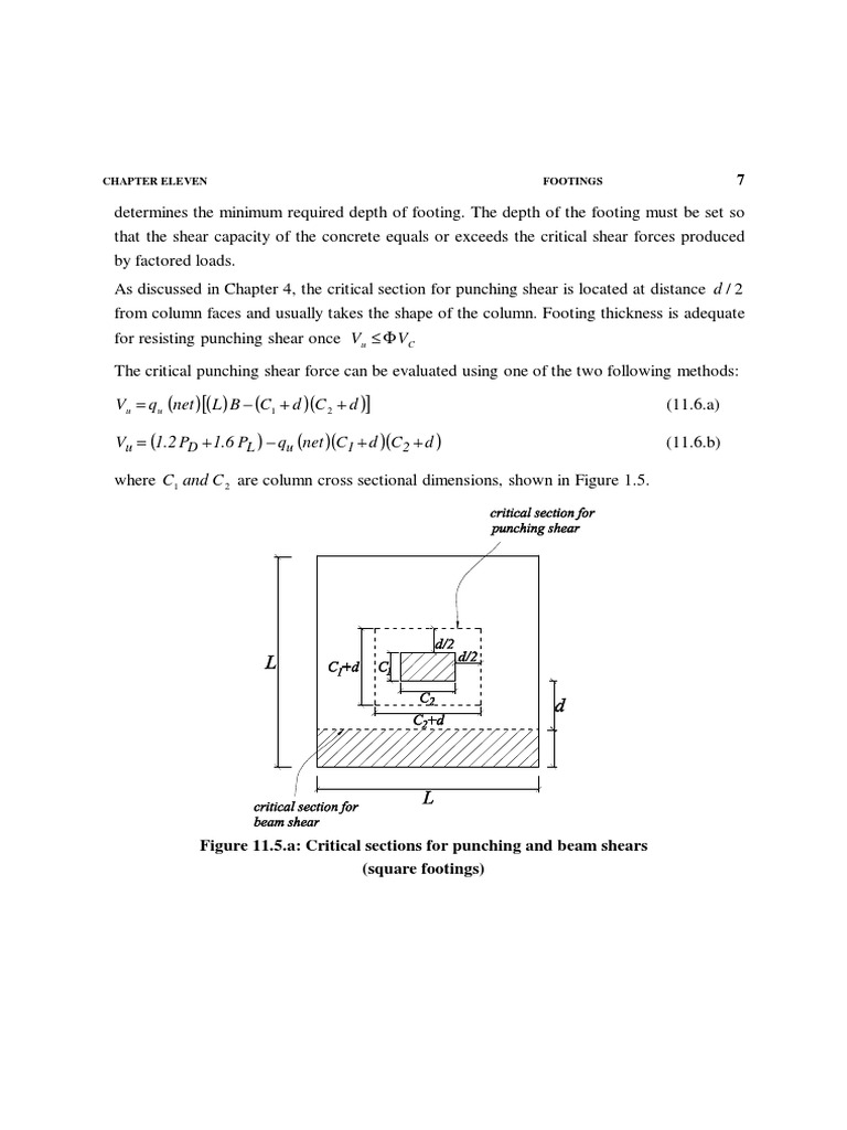 Critical Section For One Way Shear | PDF | Beam (Structure) | Civil ...