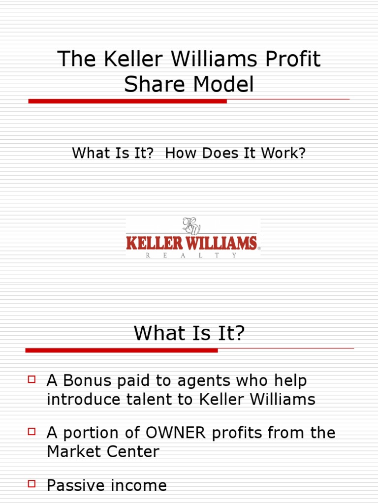 The Keller Williams Profit Share Model | PDF | Revenue | Earnings