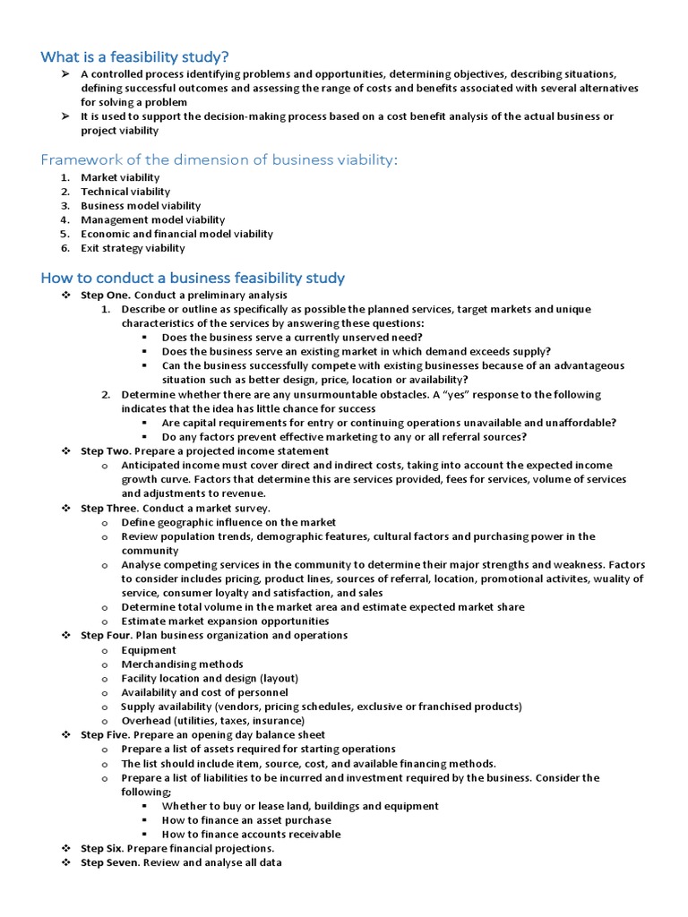 Writing A Feasibility Study PDF | PDF | Feasibility Study | Business