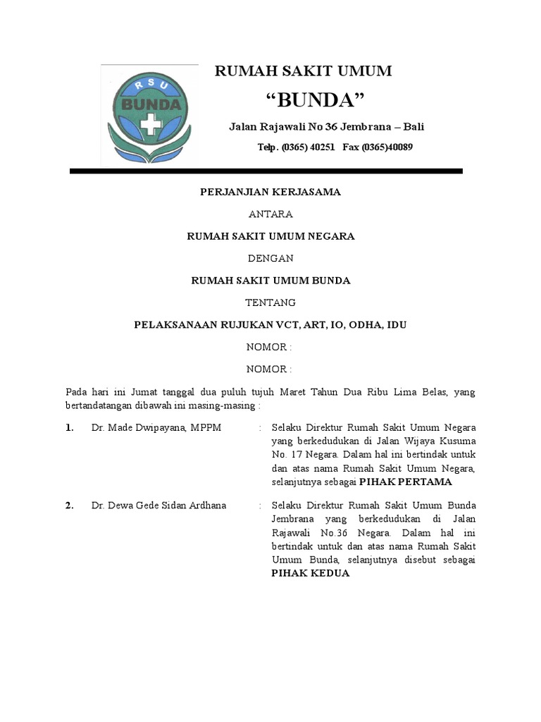 Mou Rujukan Hiv | PDF