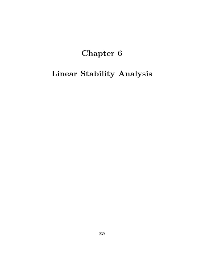 Linear Stability Analysis | PDF | Eigenvalues And Eigenvectors | Turbulence