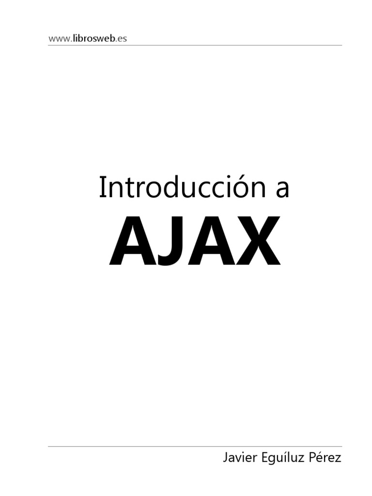 introduccion ajax | Ajax (Programación) | Script Java