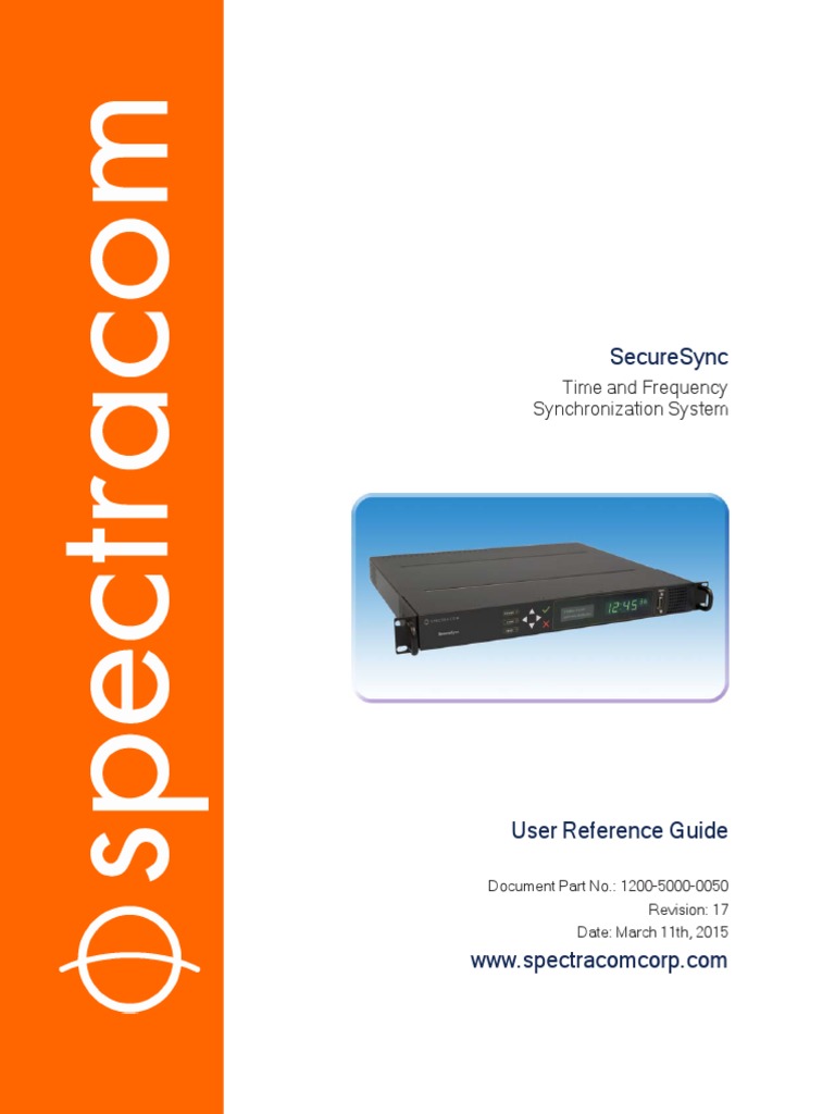 Spectracom SecureSync | PDF | Global Positioning System | Ac Power ...