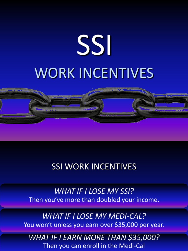 Work Incentives | PDF | Supplemental Security Income | Social Security ...