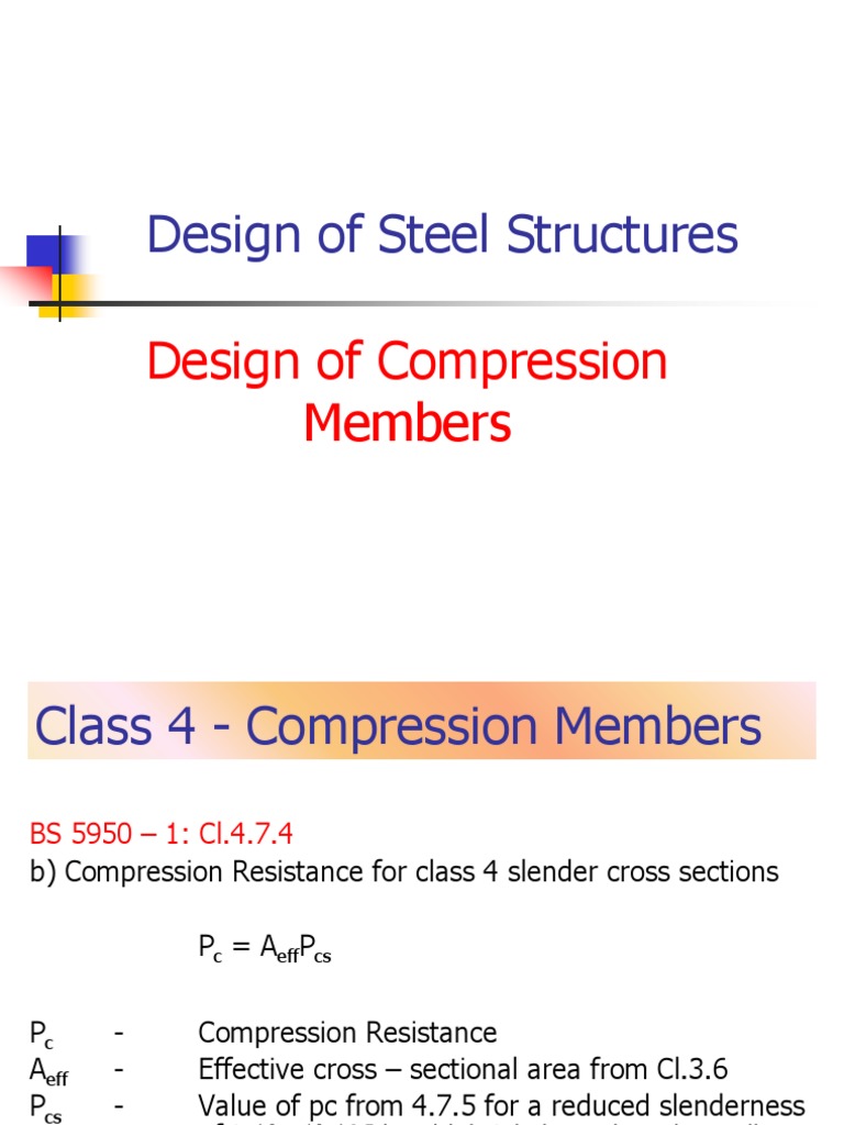 Slender Compression Members | PDF